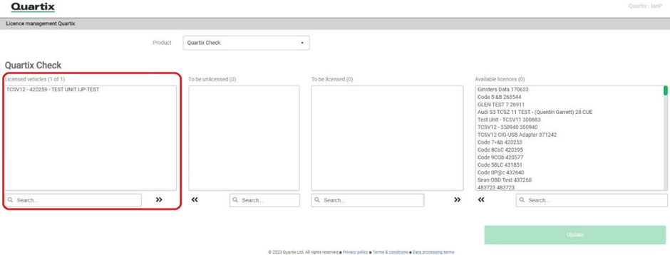 How-to: Assign your Quartix Check vehicle subscriptions